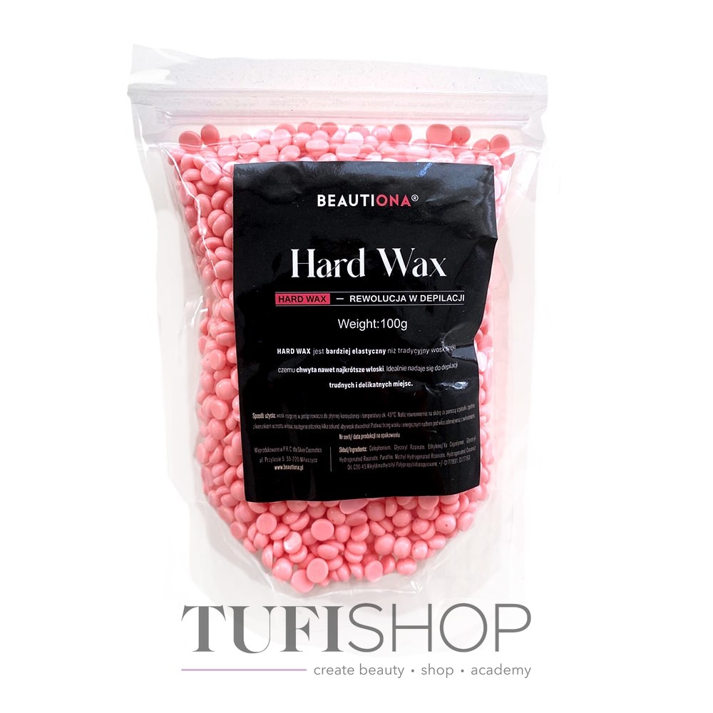 Hard wax BEAUTIONA Hard Wax 100g Pink - buy with delivery|| Tufishop.com