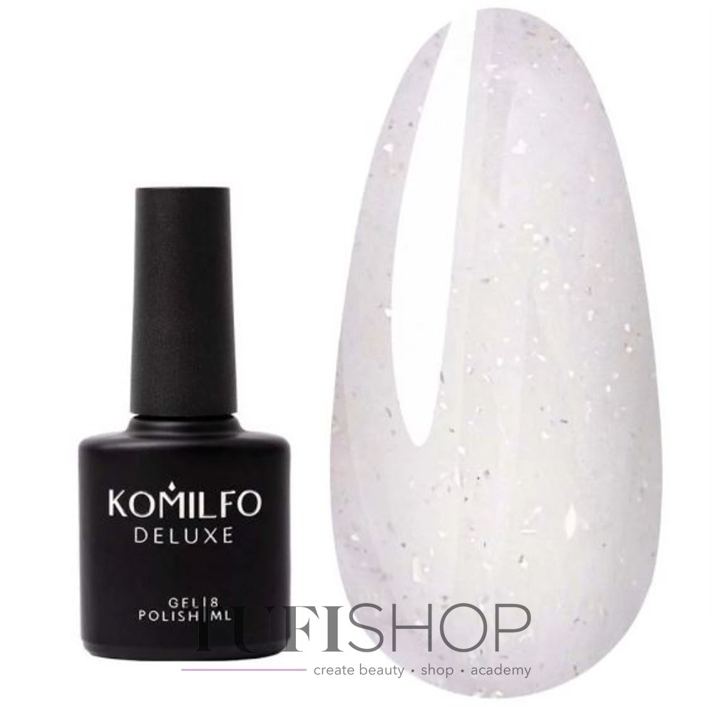 Base KOMILFO Potal Base P001 white with gold leaf 8 ml -buy in Poland | Tufishop.com